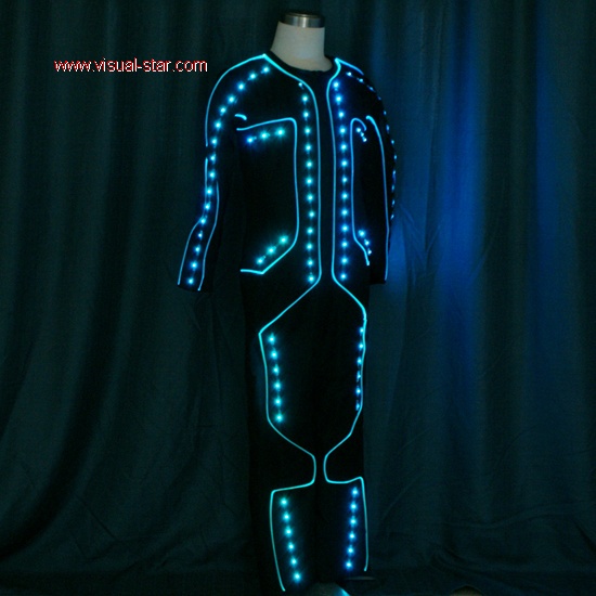 led lights costume,led suit,light up clothes