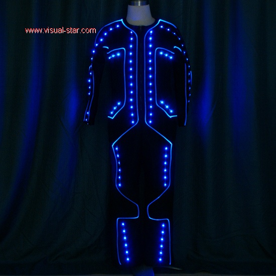 led lights costume,led suit,light up clothes