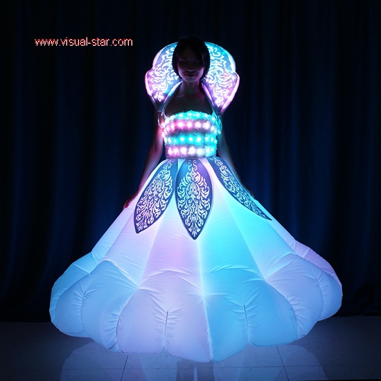 led inflatable dress,led dance dress,led skirt