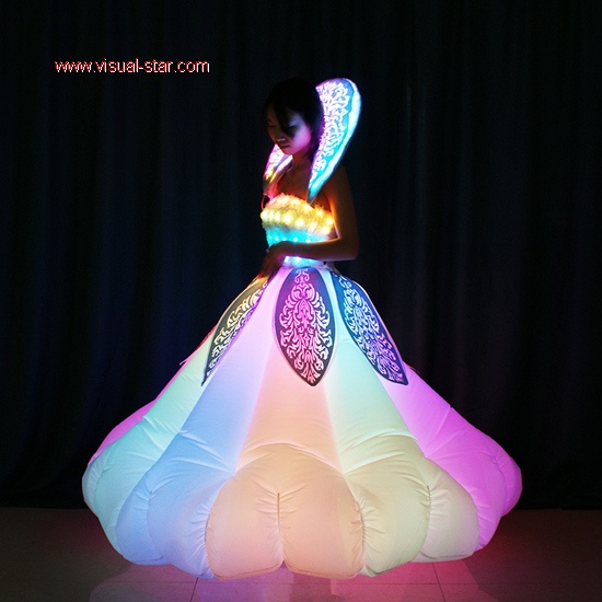 led inflatable dress,led dance dress,led skirt