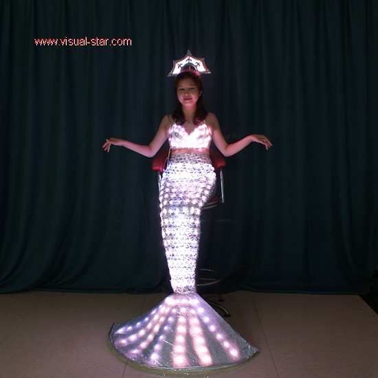 led mermaid dress,led dress,light up skirt
