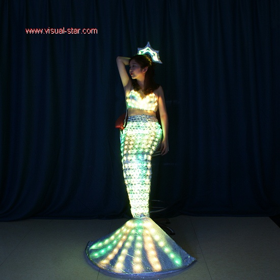 led mermaid dress,led dress,light up skirt