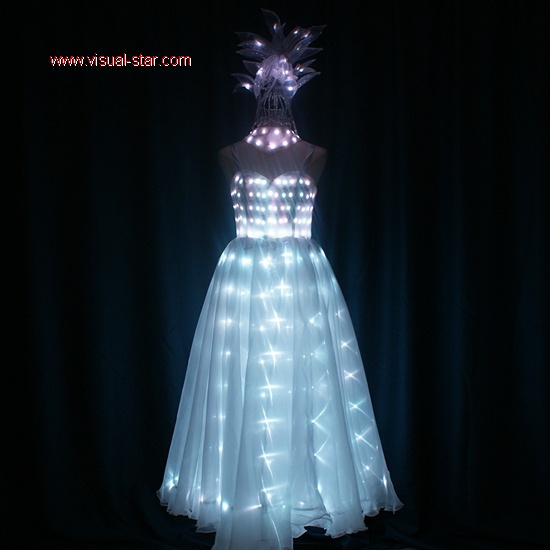 illuminated costumes,led dress,led light dress