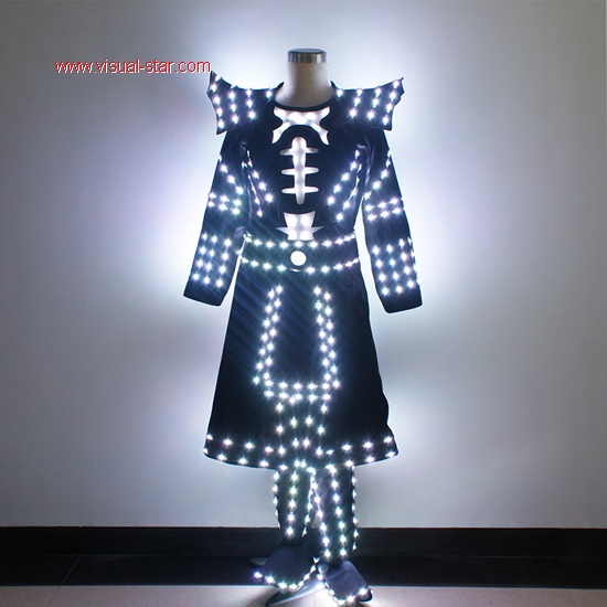led lighting for clothes,led tron suit,light up skeleton costume