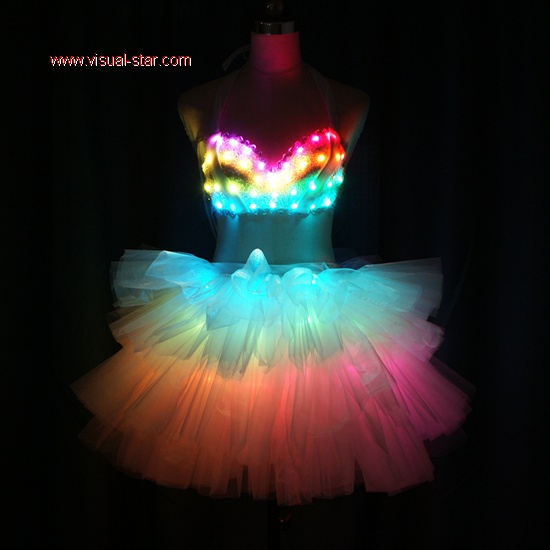 Light up dress,led skirts,led dance dress