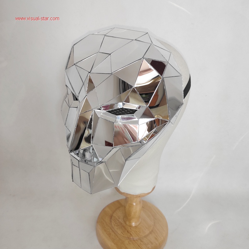 break glass mask,mirror mask,DJ mask
