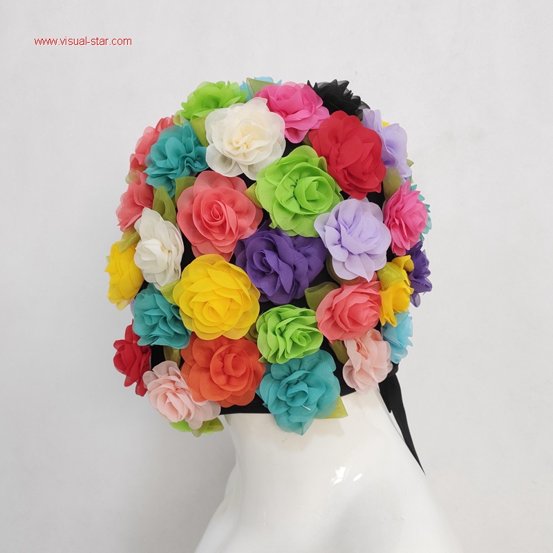 flower mask,flower artist,flower headwear