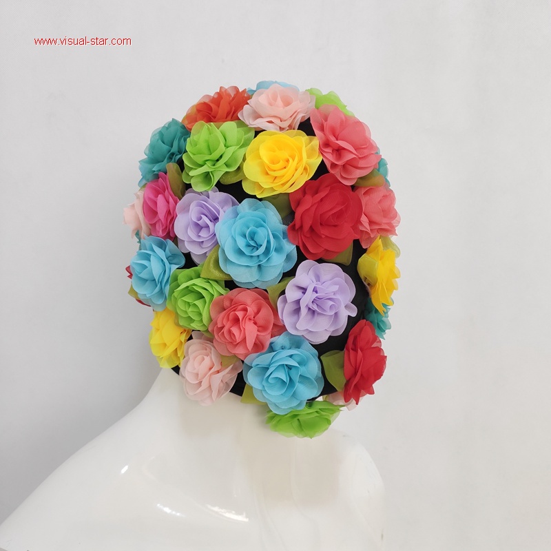 flower mask,flower artist,flower headwear