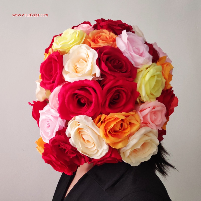 flower ball headwear,flower head,flower mask