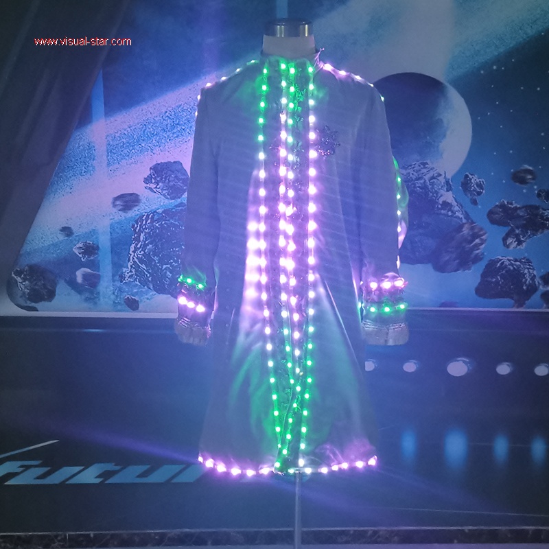 led cloak,led robe,led dance costume