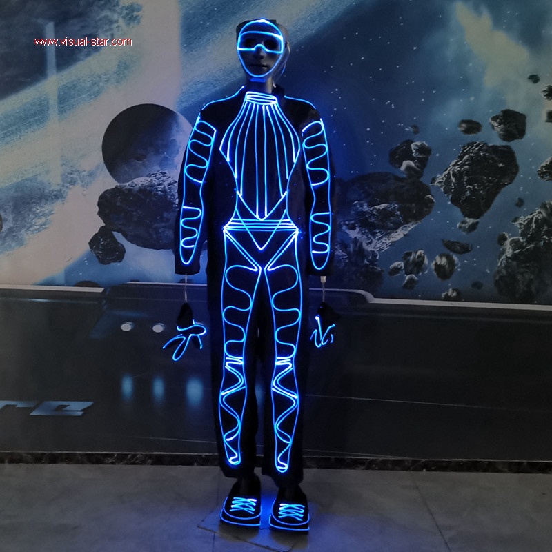 led dance suit,led tron costume,light up clothing