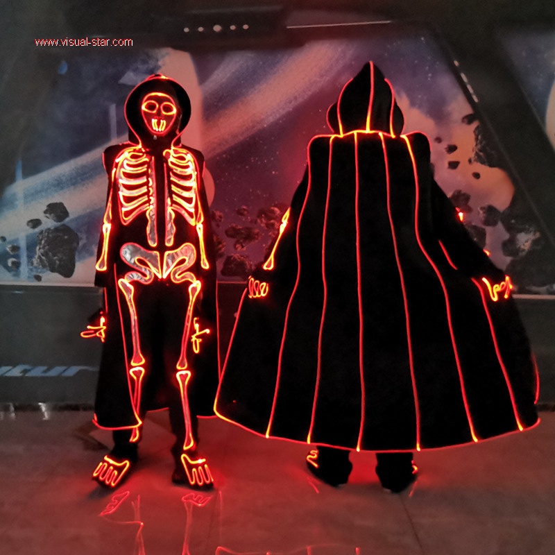 led halloween costume,led costumes,led cloak
