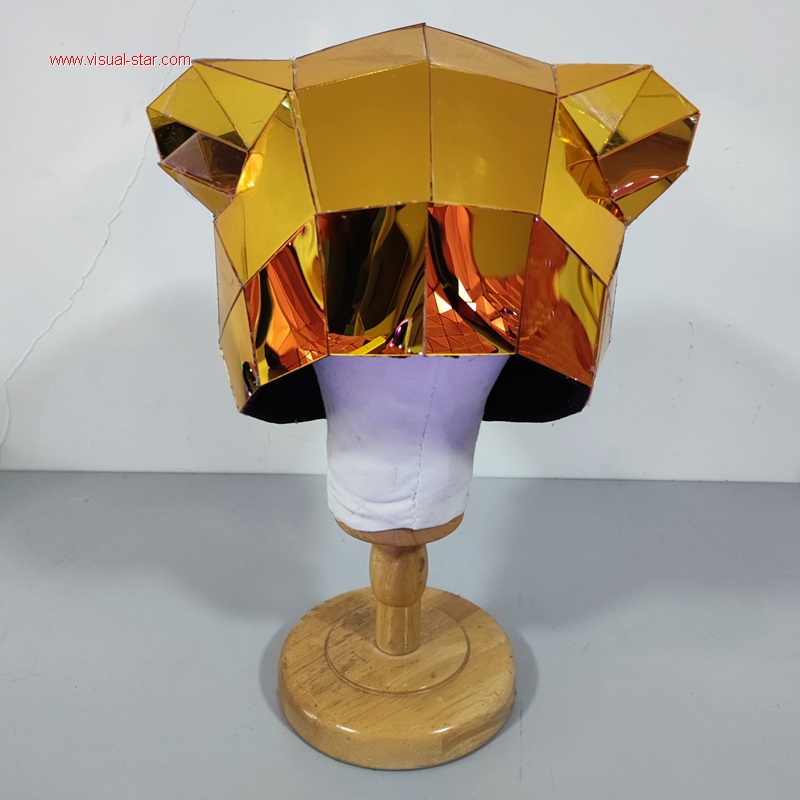 mirror headwear,mirror leopard,DJ helmet