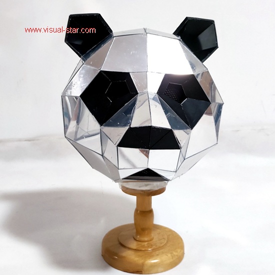 Mirror panda head,mirror helmet,DJ head