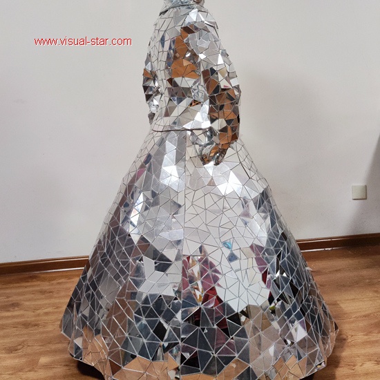 mirror girl costume,mirror dance dress,disco mirror lady