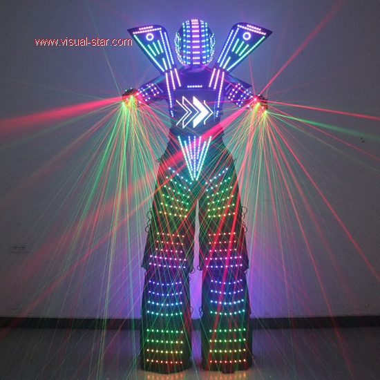 led laser man,led laser robot,light up costume