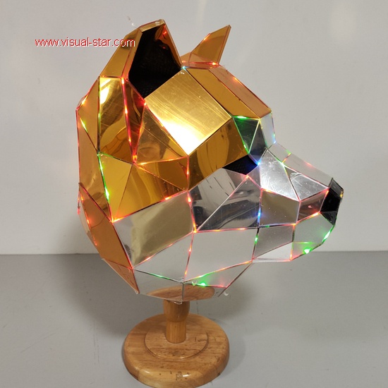 led mirror dog,mirror dog head,dog performance helmet