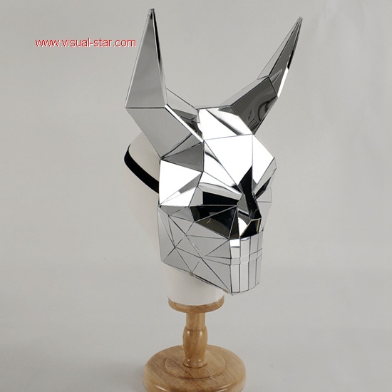 Silver mirror mask,mirror masks,DJ mirror mask