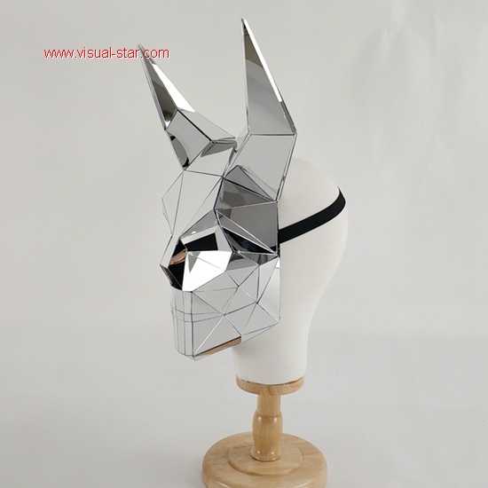 Silver mirror mask,mirror masks,DJ mirror mask