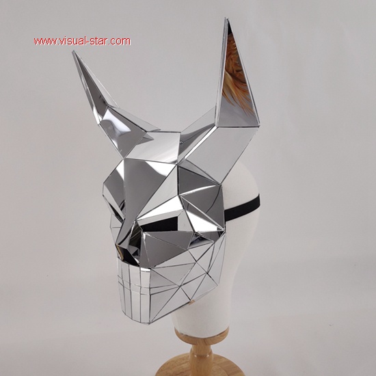 Silver mirror mask,mirror masks,DJ mirror mask