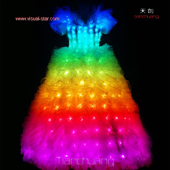 Led wedding dress,led dress,light up dress