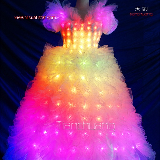 Led wedding dress,led dress,light up dress