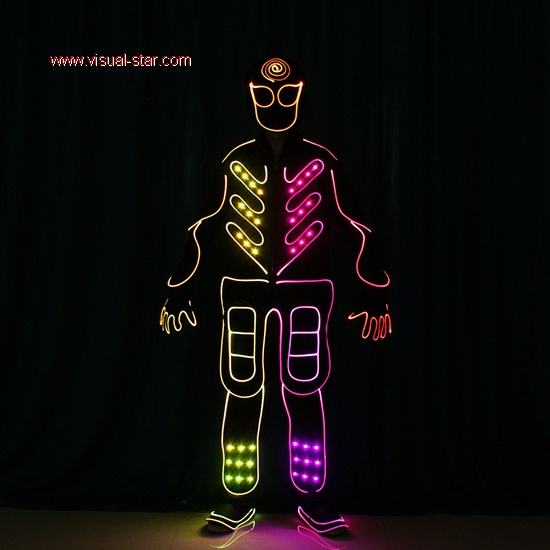 led dance costume,led lights clothes,led body suit