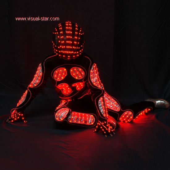pixel suit,light up costume,led robot suit