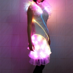 led dress，led skirt,light up dance dress